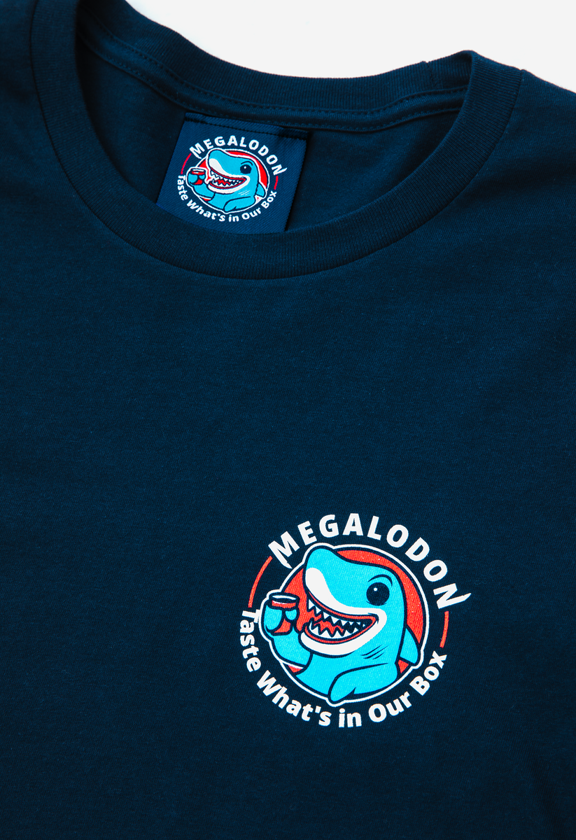 Navy Megalodon Logo T-Shirt | Beach Party Tee | Official Brand Apparel ...